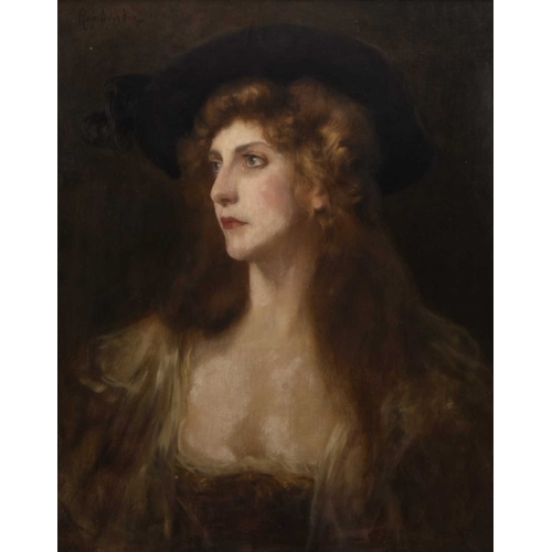 René Avigdor (French, 1867-1920) Portrait of a Lady, facing to dexter ...