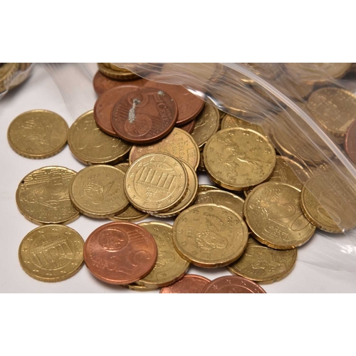 A worldwide collection of modern coins and banknotes, to include; cupro ...