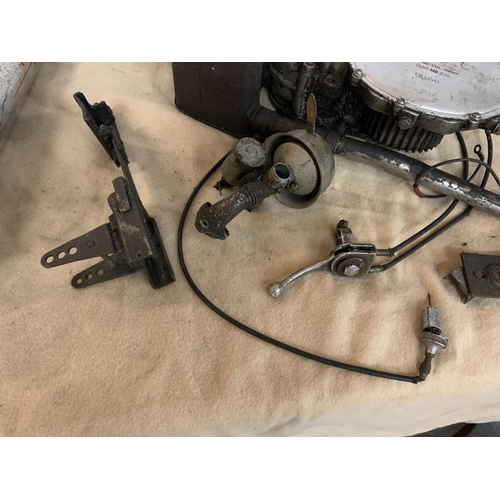 A VINTAGE VINCENT FIREFLY BICYCLE ENGINE WITH TANK