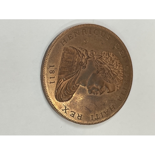 A COIN MARKED HENRICUS 1811