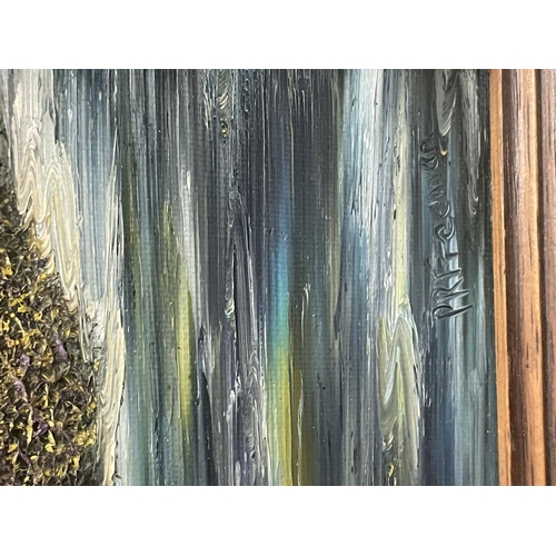 A FRAMED OIL ON CANVAS OF A COUNTRY COTTAGE SIGNED PR FREEMAN