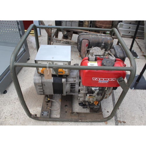 YANMAR DIESEL GENERATOR IN GOOD WORKING ORDER - PLUS VAT
