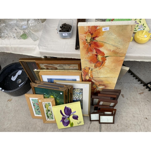 A LARGE ASSORTMENT OF FRAMED AND UNFRAMED PICTURES AND PRINTS