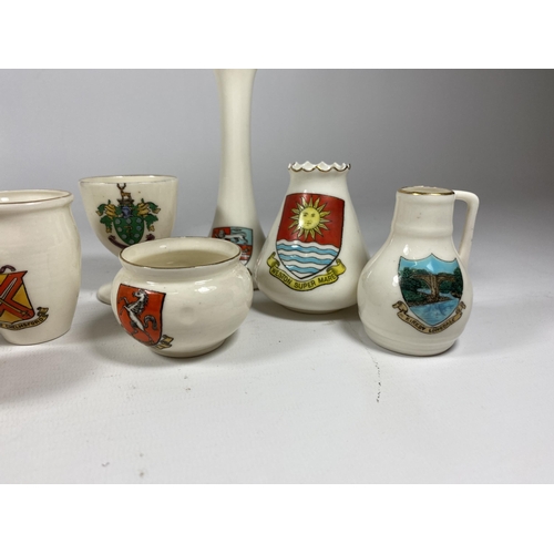 NINE PIECES OF W.H.GOSS CRESTED WARE CHINA