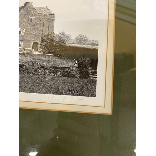 WILLIAM GELDART (BRITISH) LIMITED EDITION PRINT, VIEW OF GAWSWORTH HALL ...