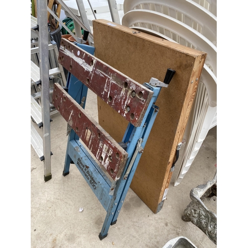 A BLACK & DECKER WORKMATE AND FOLDING TABLE