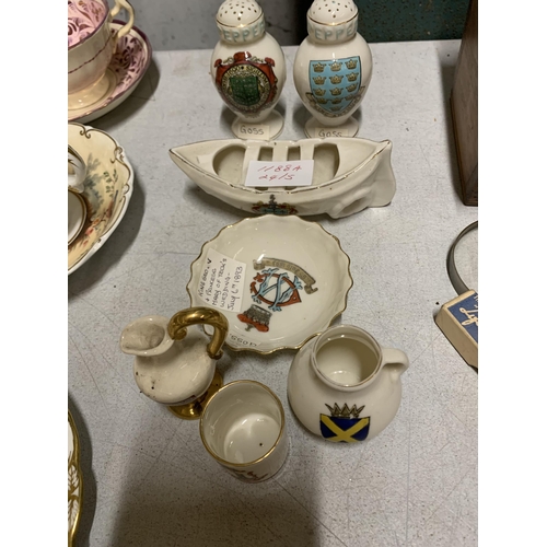 A GROUP OF W.H GOSS CRESTED WARE CHINA