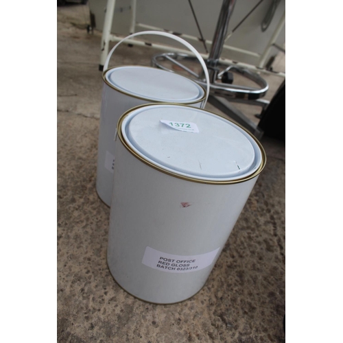 2 TINS OF POST OFFICE RED PAINT + VAT