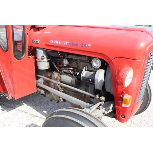 A MASSEY FERGUSON 35X TRACTOR WITH A DUNCAN CAB, REGISTRATION NO. 261 ...