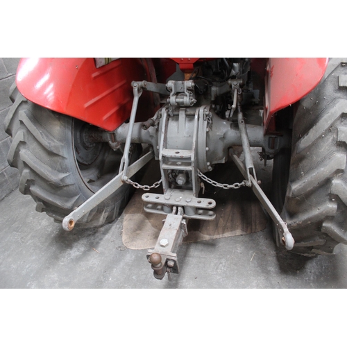 A MASSEY FERGUSON 35X TRACTOR WITH A DUNCAN CAB, REGISTRATION NO. 261 ...