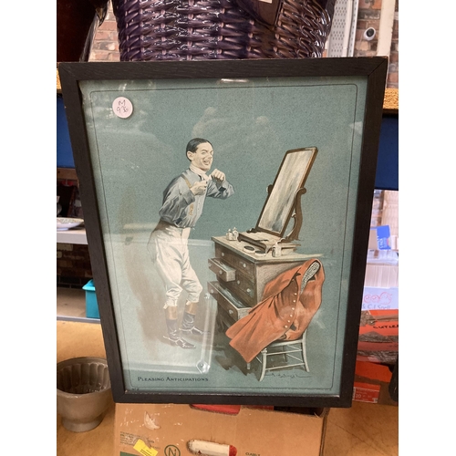 A SET OF SIX FRAMED A.J GOUGH HUNTING PRINTS