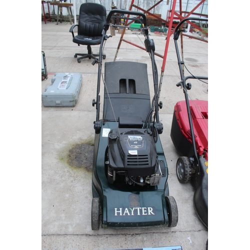 HAYTER HARRIER 48 ROLLER DRIVE LAWN MOWER AND BOX (WORKING) NO VAT
