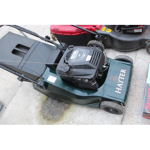 HAYTER HARRIER 48 ROLLER DRIVE LAWN MOWER AND BOX (WORKING) NO VAT