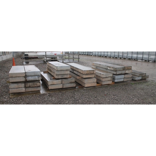 33 CONCRETE SLABS 5 X 8' WIDE 2 X 7' WIDE EACH 20" WIDE AND 6' DEEP + VAT