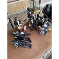 A SET OF SEVEN VINTAGE RESIN JAZZ BAND PLAYER FIGURES