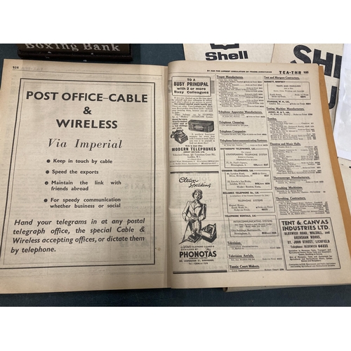 A VINTAGE 1951 STOKE ON TRENT TELEPHONE DICTIONARY
