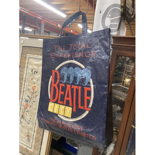 A 1982 LIMITED EDITION 100% COTTON COVERED BY PVC BEATLES BAG, WAS ONLY ...