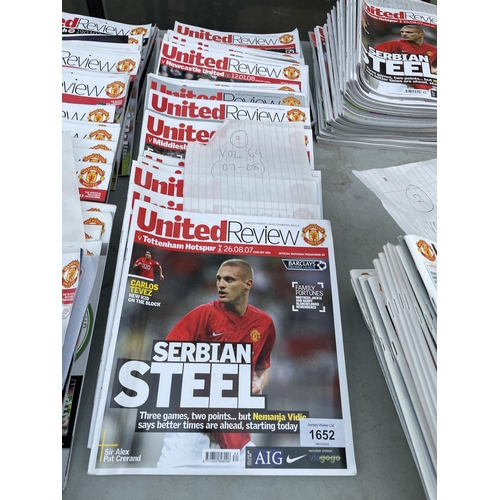 A BELIEVED COMPLETE SET OF MANCHESTER UNITED PROGRAMMES FROM THE 2007 ...