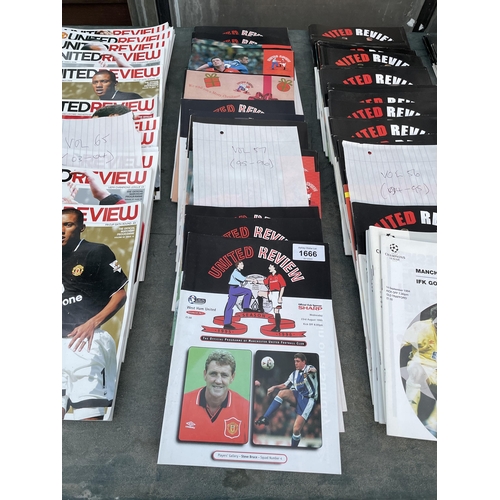 A BELIEVED COMPLETE SET OF MANCHESTER UNITED PROGRAMMES FROM THE 1995 ...