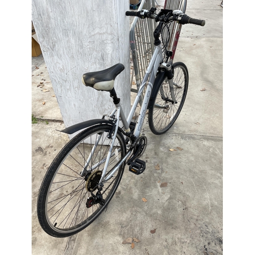 AN APOLLO LADIES BIKE WITH FRONT SUSPENSION AND 21 SPEED GEAR SYSTEM