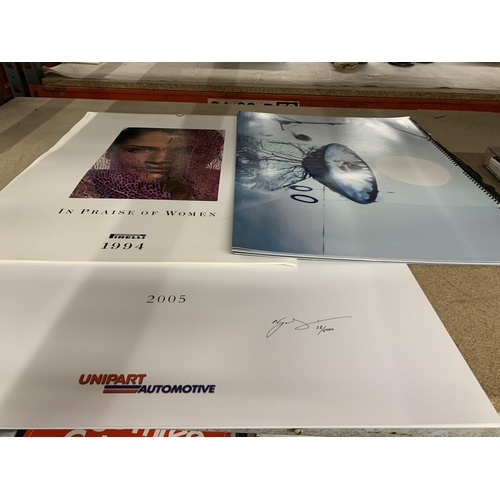 THREE GLAMOUR CALENDARS TO INCLUDE TWO PIRELLI AND A UNIPART 2005 ...