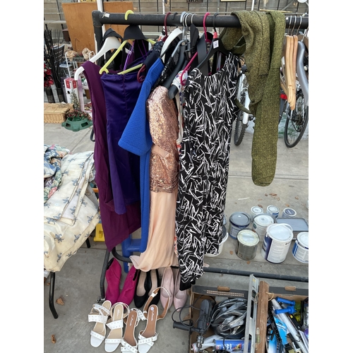 AN ASSORTMENT OF LADIES EVENING DRESSES OF VARIOUS SIZES AND AN ...