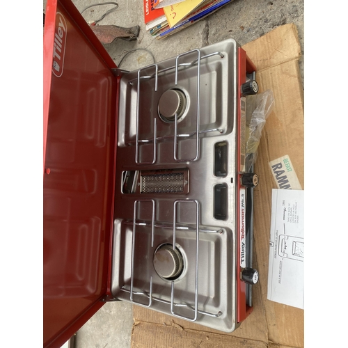 AN AS NEW TILLEY TWO RING GAS STOVE BURNER