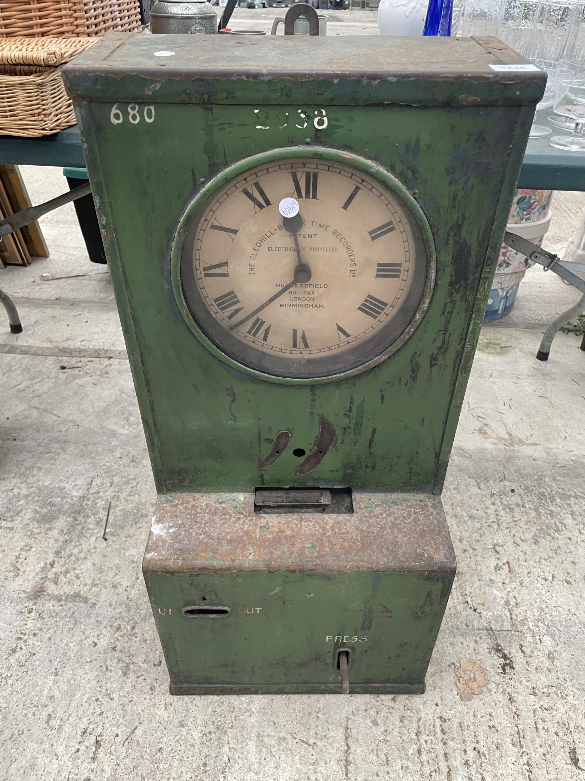 A VINTAGE TIME RECORDER LTD, CLOCKING IN MACHINE