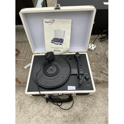 A PORTABLE MAXTEK RECORD PLAYER