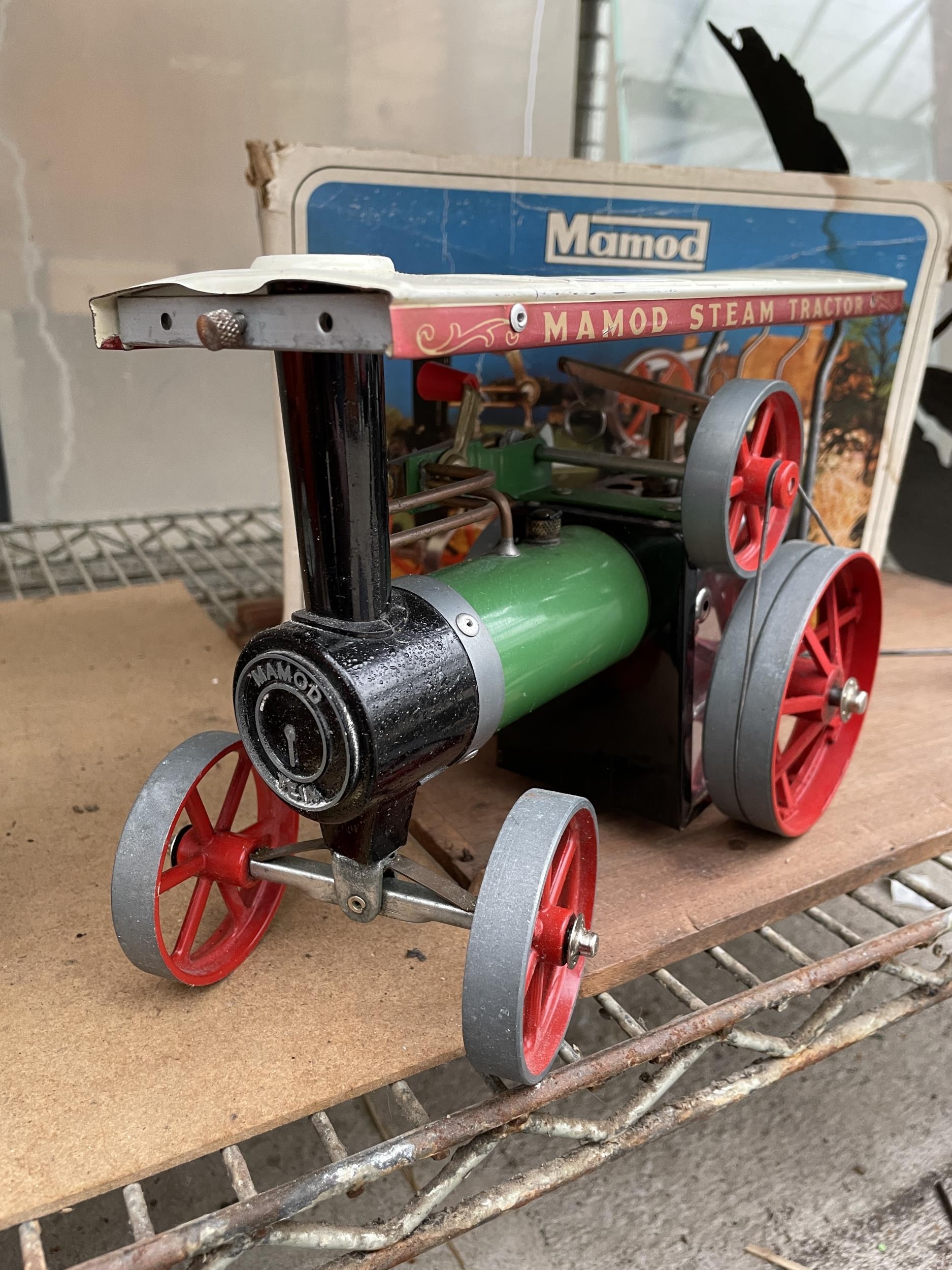 A BOXED MAMOD STEAM TRACTOR