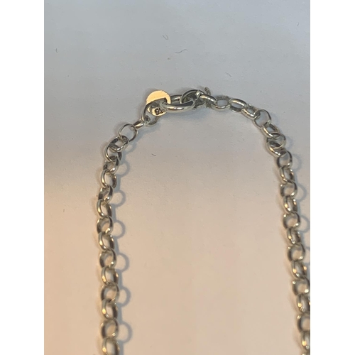 TWO MARKED SILVER CHAINS