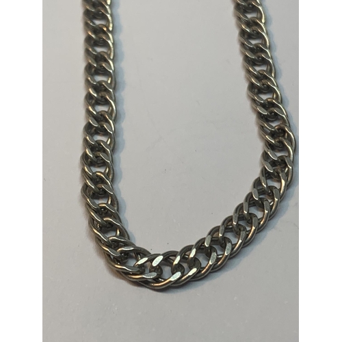 TWO MARKED SILVER CHAINS