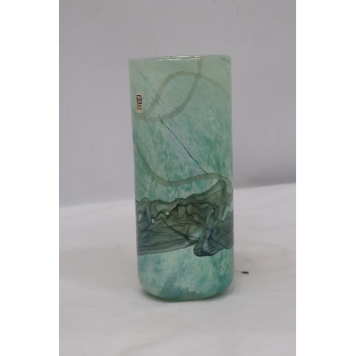 A SIGNED MEDINA GLASS VASE