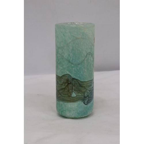 A SIGNED MEDINA GLASS VASE