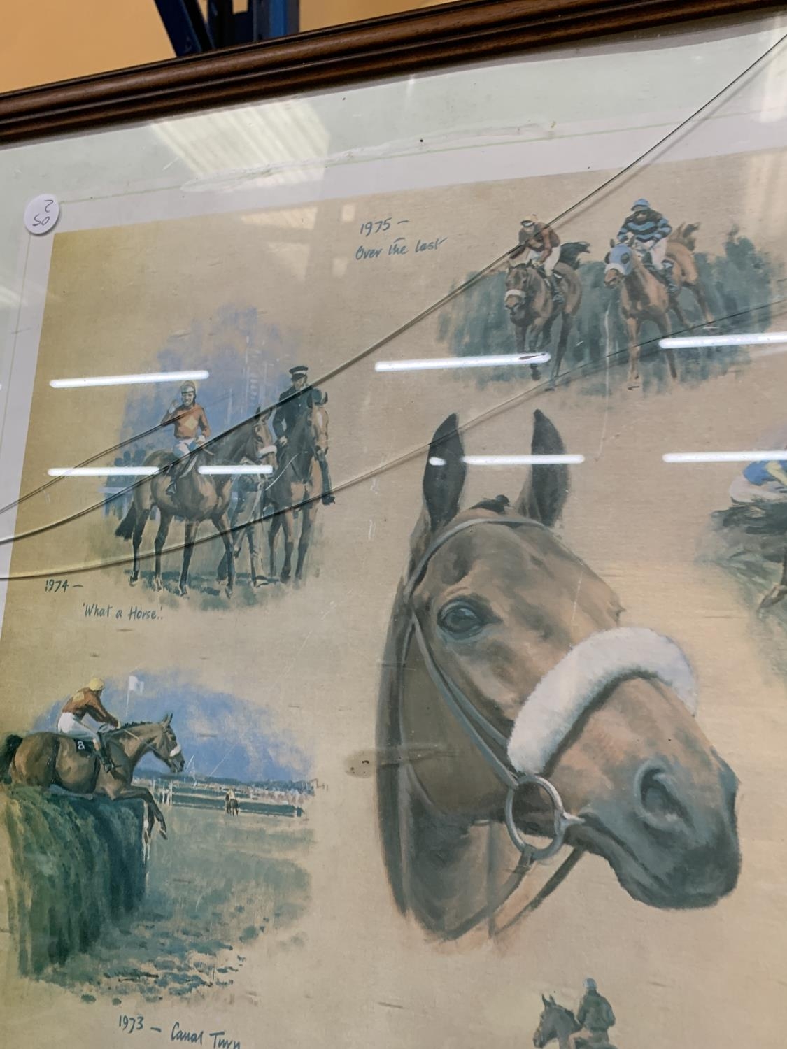 A LIMITED EDITION, 671/850, RED RUM TRIBUTE, SIGNED BY JOCKEYS, BRIAN ...