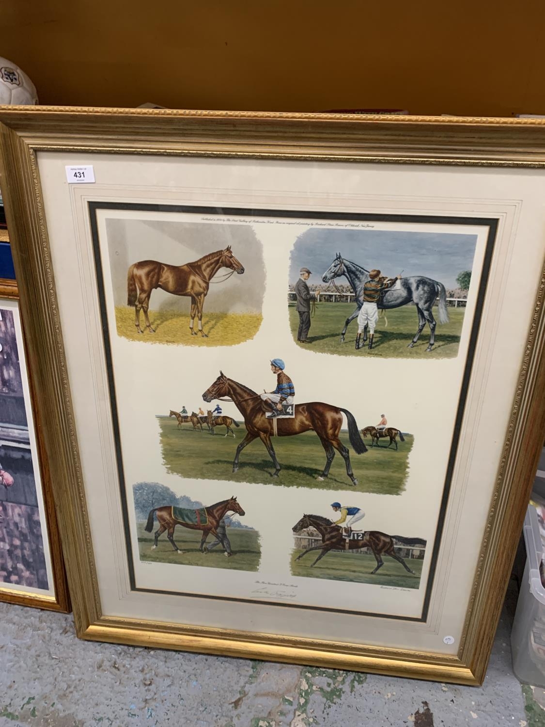 A LIMITED EDITION 563/750, PENCIL SIGNED BY LESTER PIGGOTT, PRINT 'THE ...