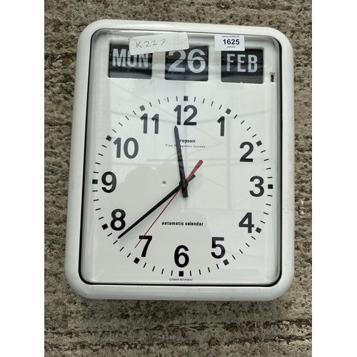 A RETRO AUTOMATIC CALANDER WALL CLOCK
