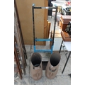 A BLACK AND DECKER SACK TRUCK AND TWO PLASTIC COAL SCUTTLES