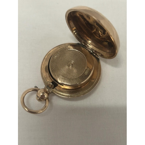 A 9CT FULLY HALLMARKED GOLD SOVEREIGN CASE WITH FOLIATED ETTCHING ...