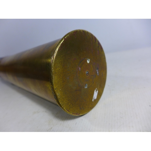 A WORLD WAR I INERT 18LB SHRAPNEL SHELL, HEIGHT 57CM