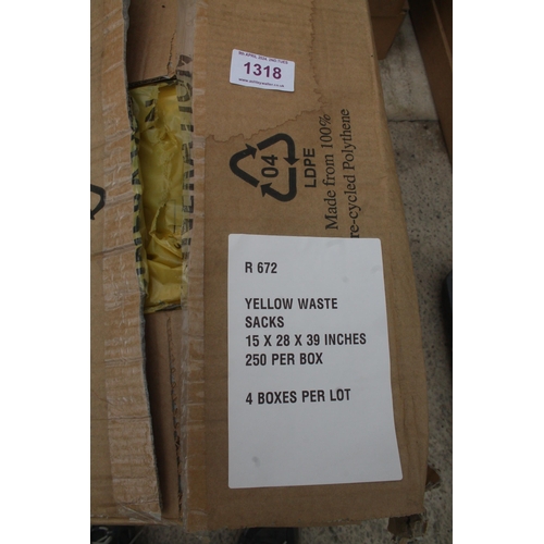 4 BOXES OF WASTE BAGS (1000) NO VAT