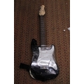 A BLACK, ENCORE STRATOCASTER ELECTRIC GUITAR
