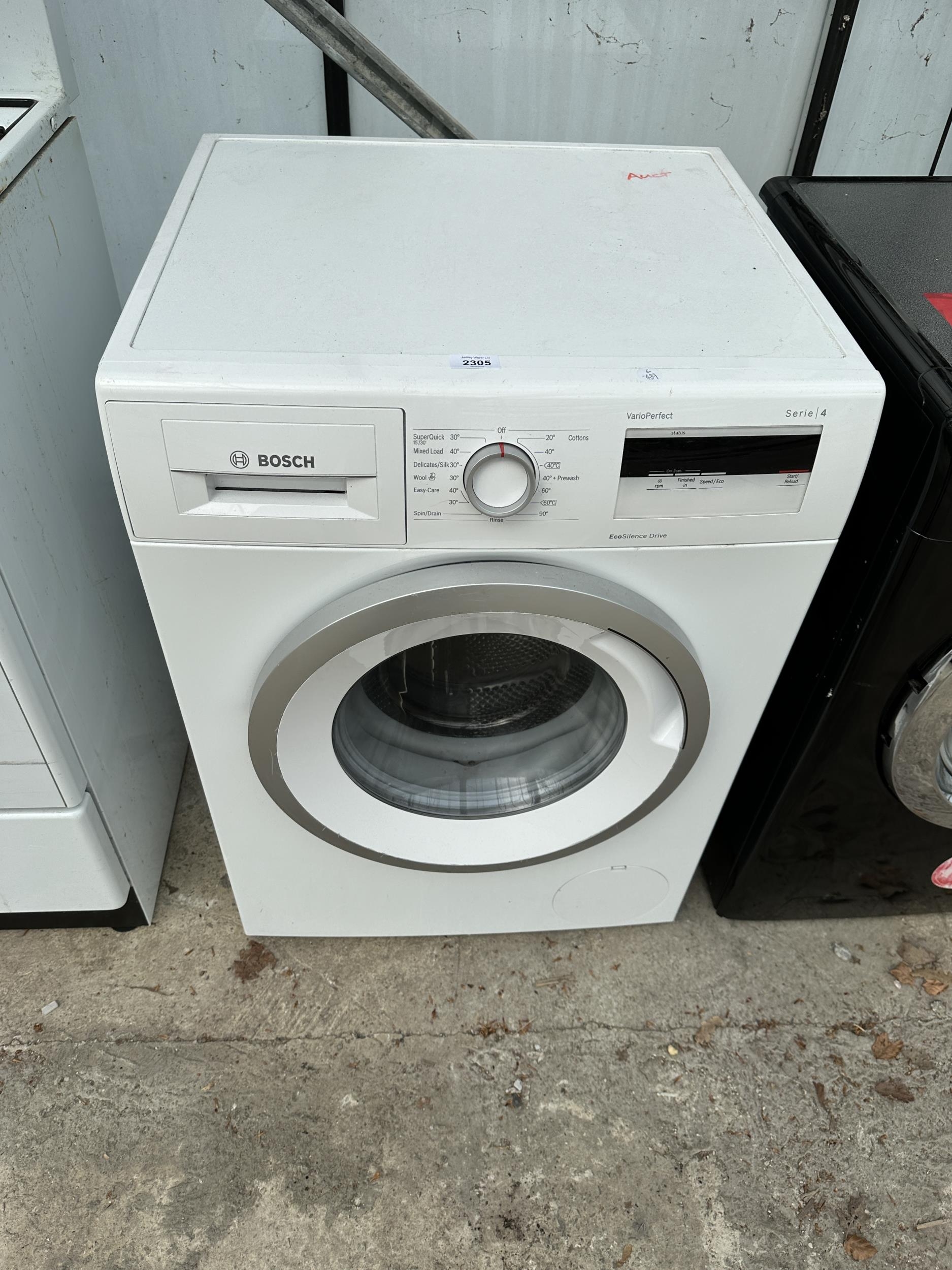 A WHITE BOSCH SERIES 4 WASHING MACHINE