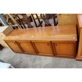 A RETRO TEAK MEREDEW FOUR DOOR BASE UNIT, 66" WIDE