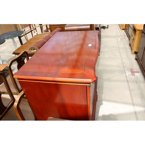 A YEW WOOD TV CABINET