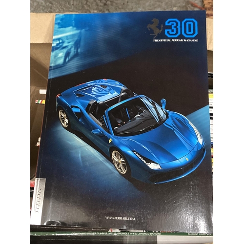 A LARGE COLLECTION OF FERRARI OWNERS MAGAZINES, MOTORSPORT, ETC