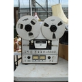 A RETRO AKAI THREE MOTOR DOUBLE CAPSTAN TAPE TO TAPE PLAYER