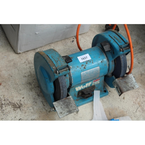 A WOLF DOUBLE ENDED BENCH GRINDER