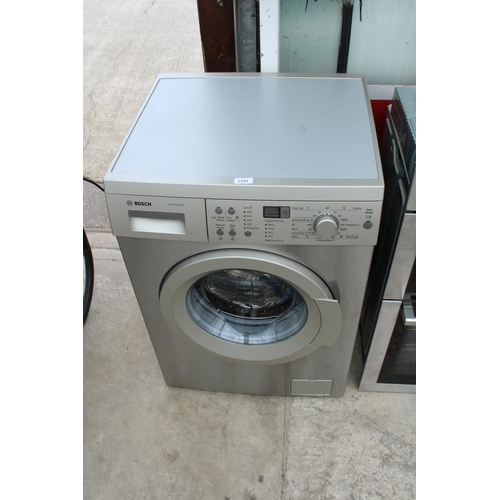 A SILVER BOSCH VARIOPERFECT WASHING MACHINE, BELIEVED IN WORKING ORDER ...