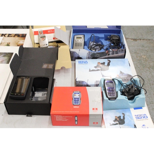 FOUR MOBILE PHONES IN BOXES TO INCLUDE A NOKIA 3220, A NOKIA 9210, A ...